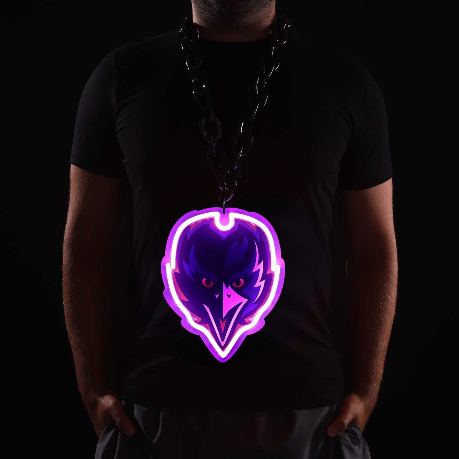 Baltimore Ravens 10″ Neon Light Up Big Logo Fan Chain – Wild Bills Apparel